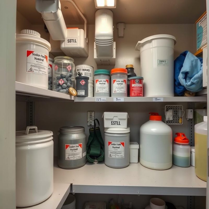 Storage and Shelf Life: Sodium Hydroxide