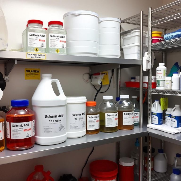 How to store sulfuric acid